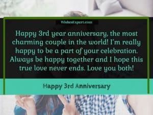 35+ Happy 3 Year Anniversary Wishes