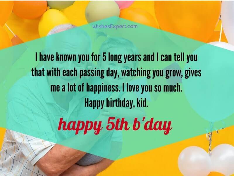 35 Sweet 5th Birthday Wishes For 5 Years Old Wishes Expert
