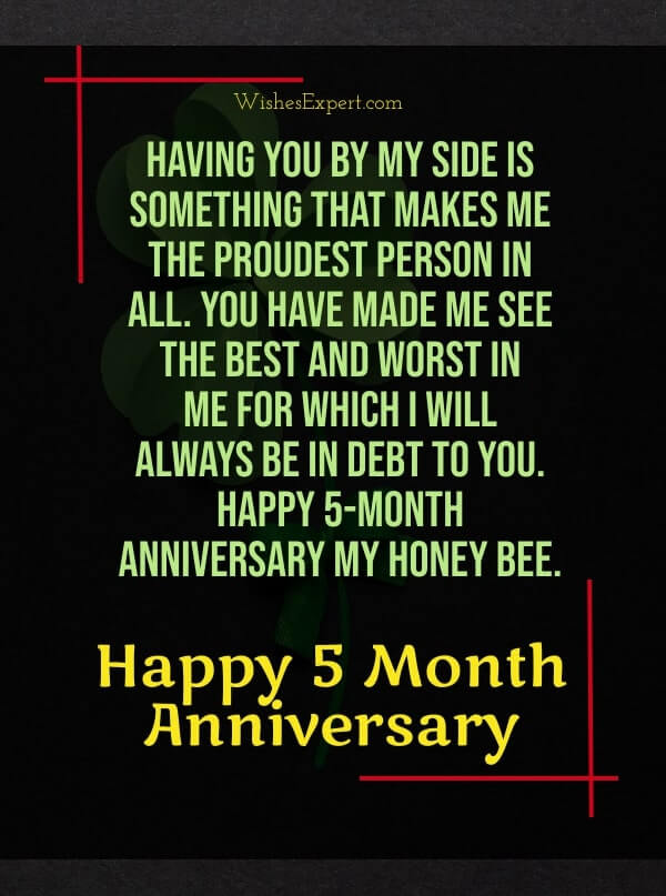 25 Happy 5 Month Anniversary Wishes For Him Or Her 25 Happy 5 Month Anniversary Wishes For Him Or Her