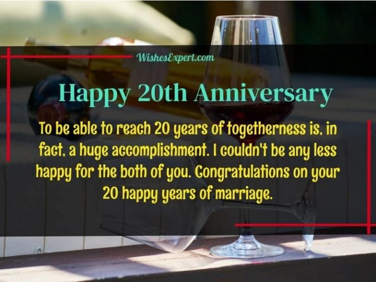 35+ Happy 20th Anniversary Wishes And messages