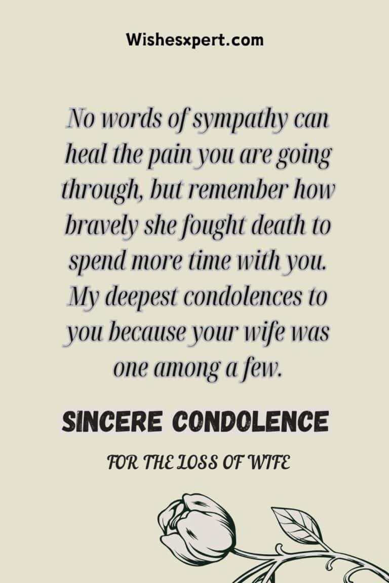 31+ Heart-Touching Sympathy Messages For Loss Of Wife