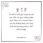 30 Touching 1st Year Death Anniversary Quotes