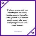 30 Touching 1st Year Death Anniversary Quotes