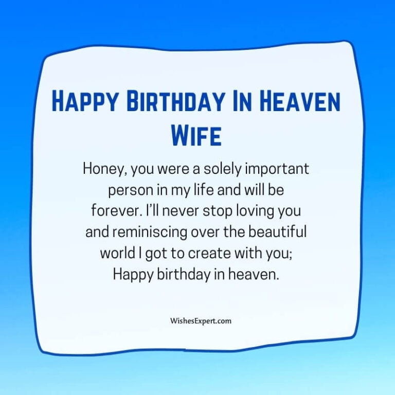 20 Special Happy Birthday Wife In Heaven Wishes