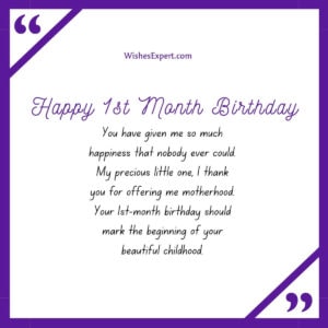 25 Best 1st Month Birthday Wishes For Little Baby