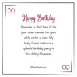 25 Best Happy Birthday November Wishes And Messages